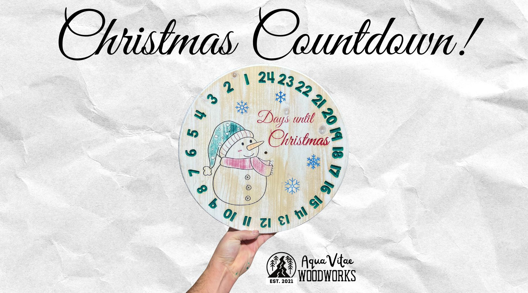 Christmas Countdown Clock – Aqua Vitae Woodworks