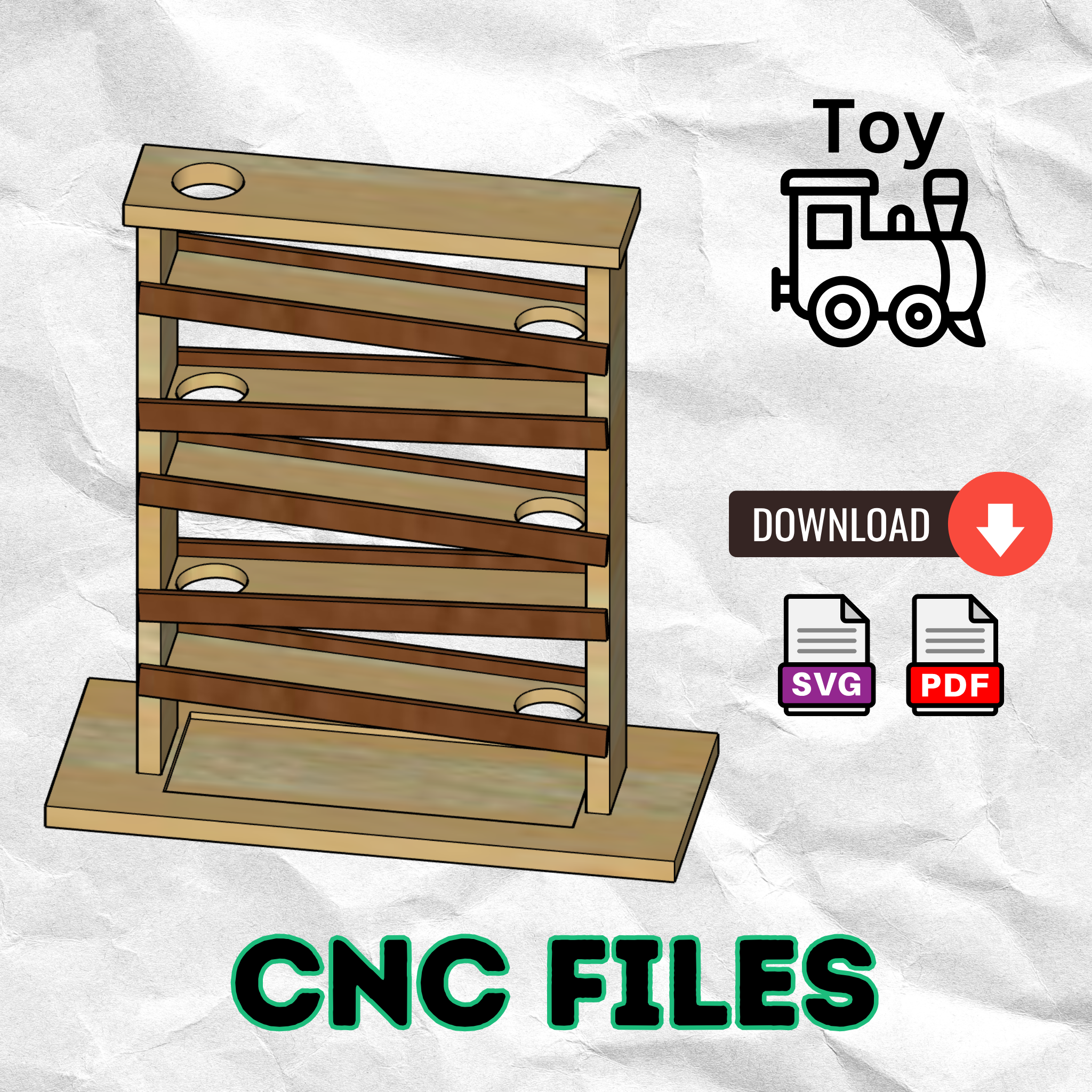 Montessori Ball and Ramp Toy CNC Project – Aqua Vitae Woodworks