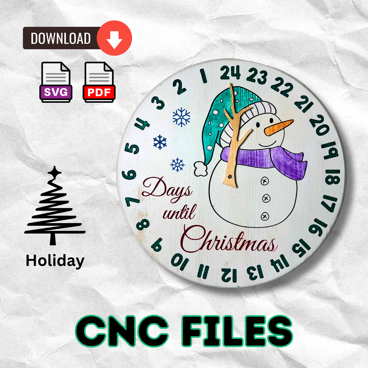 Christmas Countdown Snowman – Aqua Vitae Woodworks